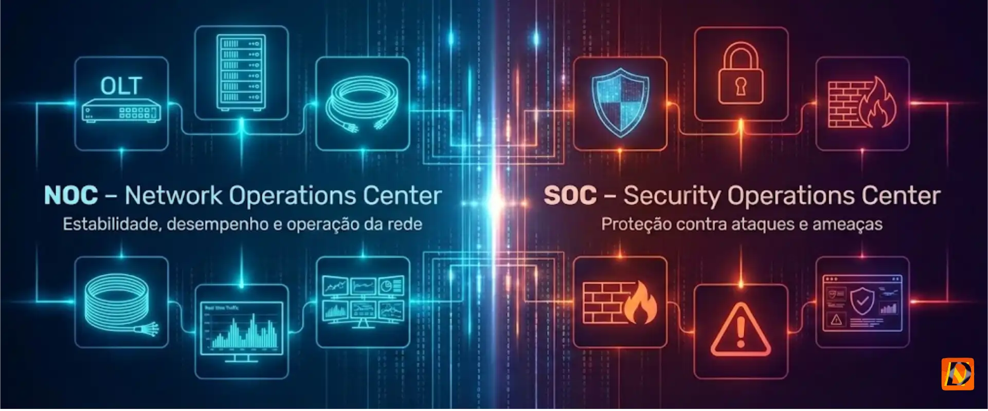 NOC x SOC: Diferenças e Funções no Provedor de Internet - Domingos Nunes